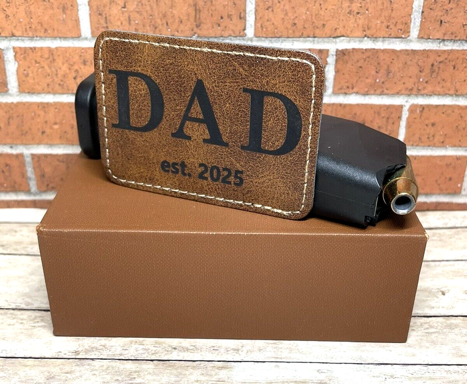 Brown Leatherette Tactical Dad Patch Iron on Adhesive for Hats, Bags ...