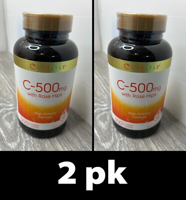 2pk Carlyle C-500mg with Rose Hips 500 Caplets Exp 6/25 NEW OTHER | eBay
