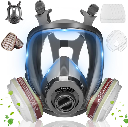 Gas Masks Survival Nuclear and Chemical - Reusable Full Face Respirator ...