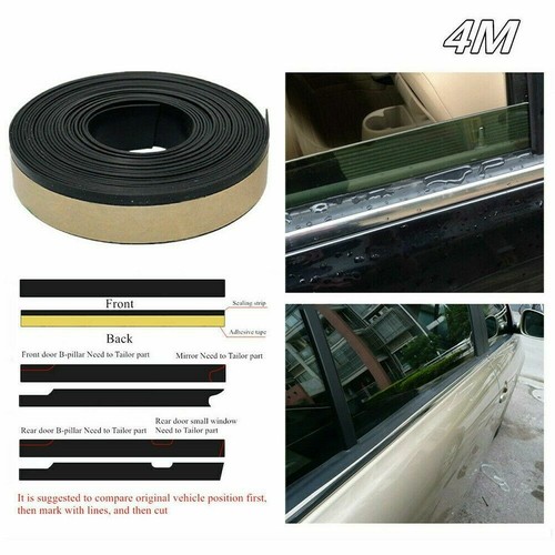 13FT Rubber Car Side Door Window Glass Seal Weatherstrip Rain Visor ...