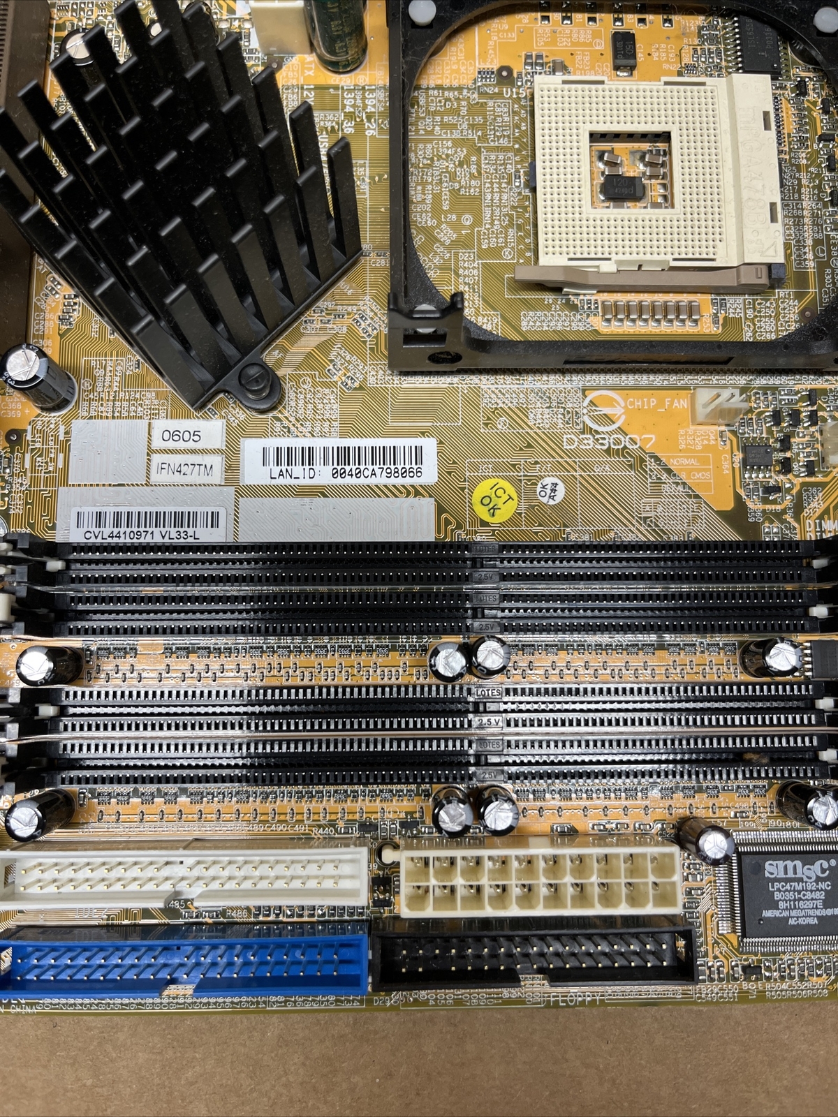 Emachines D4362 D33007 Socket mPGA478B Motherboard VL33 TESTED FREE ...