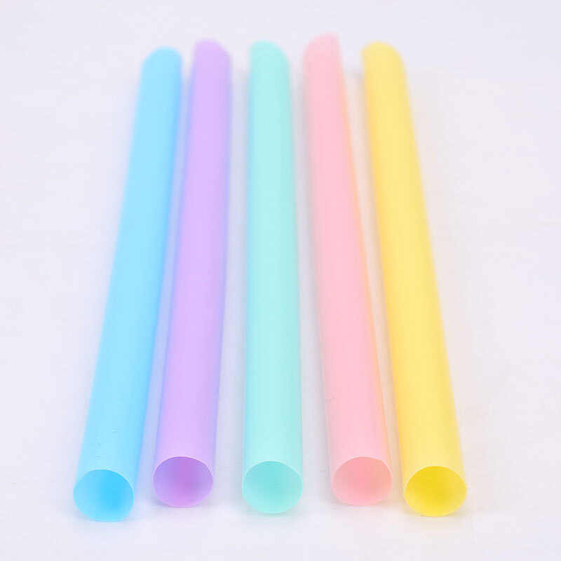 100pcs Large Drinking Straws Mixed Colors For Pearl Bubble Milk Tea ...