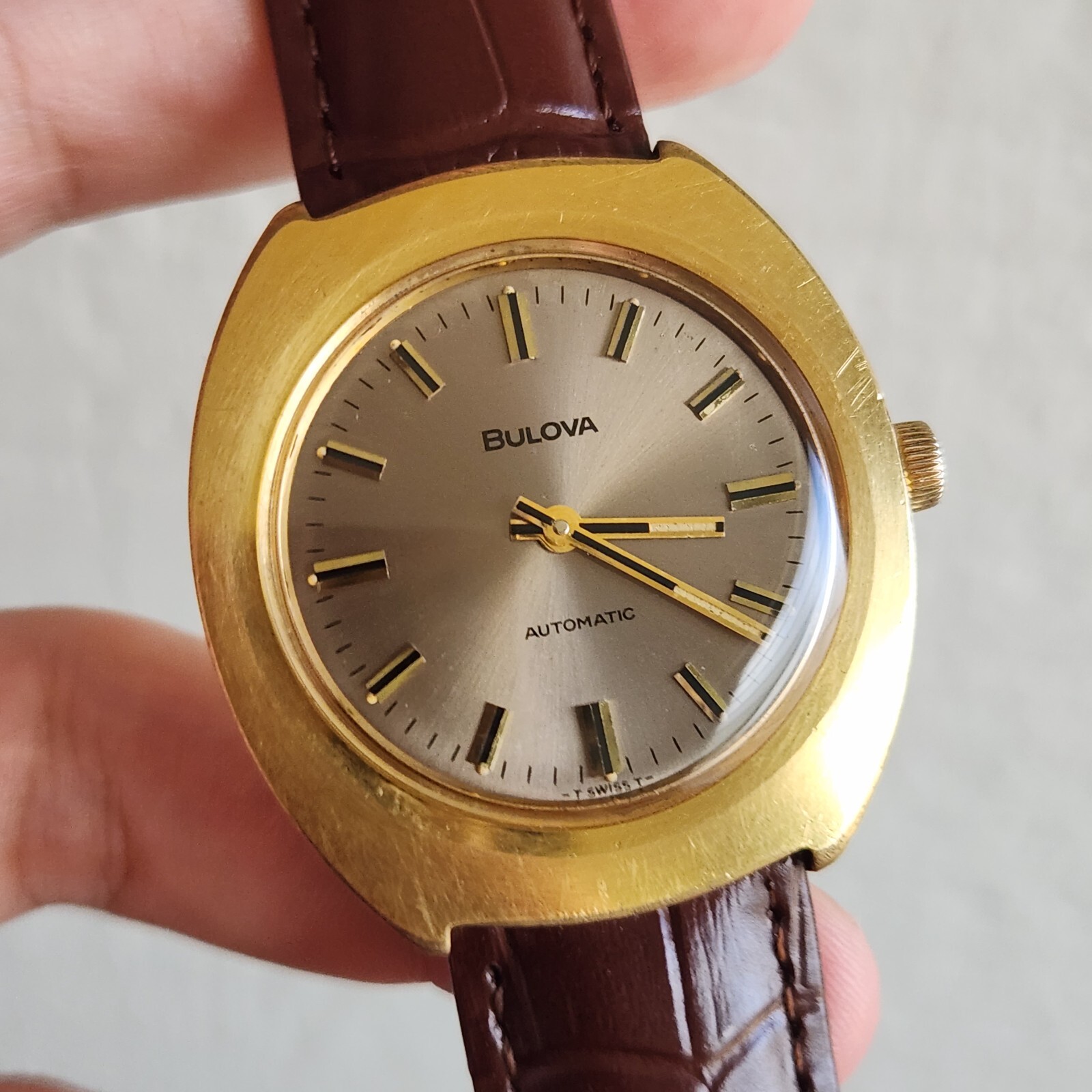 Vintage BULOVA men's automatic watch Micro-rotor 12EBA 17Jewels swiss ...