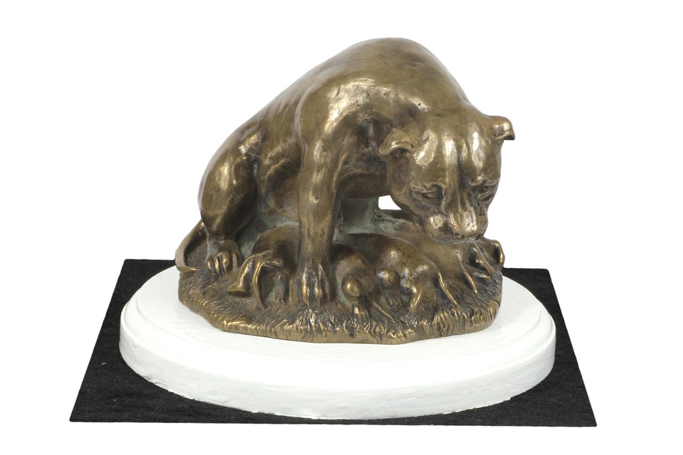 Staffordshire Bull Terrier Statuette On White Wood Art-Dog | eBay Australia