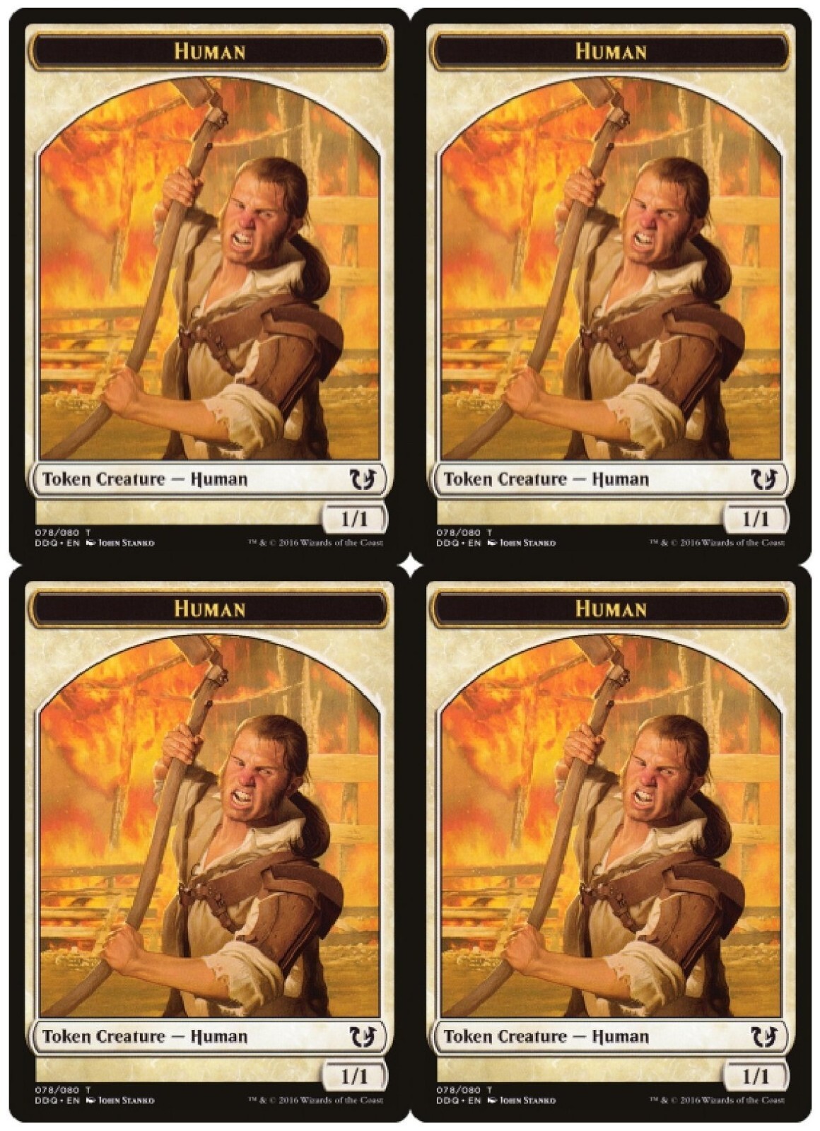 MTG Human Token x4 Duel Decks: Blessed vs. Cursed LP Playset | eBay