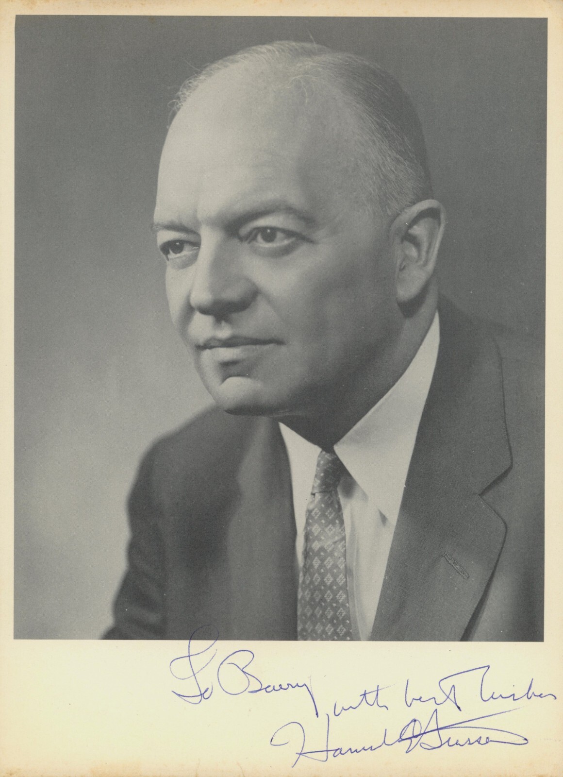 Vintage Harold E. Stassen Signed Photo | eBay