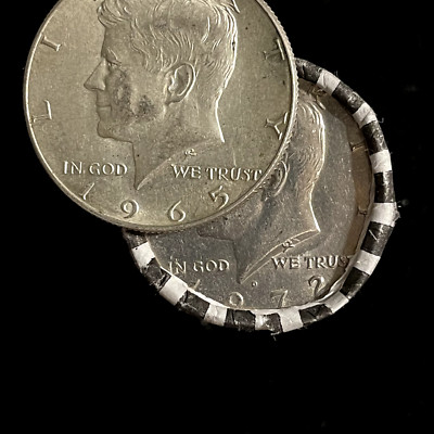40% SILVER Kennedy Half Dollar + Sealed Bank Roll Clad 50¢ P D 21 Mixed ...