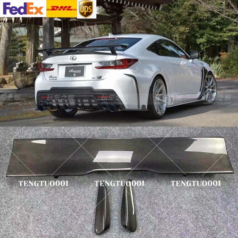 For Lexus RC200t RC300 RC350 F-Sport Carbon Fiber Rear Trunk Spoiler ...