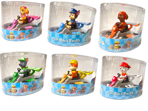 Paw Patrol 10cm Pull Back Racer Chase Marshall Skye Rocky Rubble Zuma ...