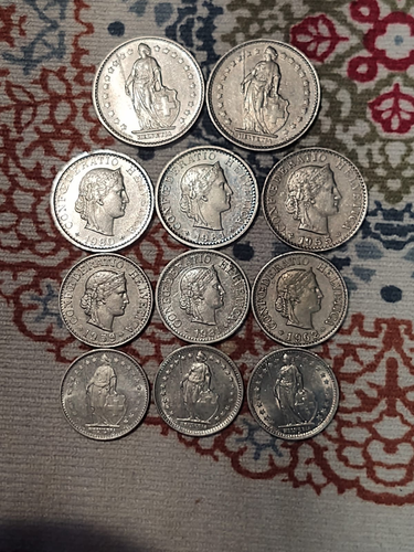 11 Proof and Circulation Strike Swiss Coins 1971, 1978 & 1981 and MORE ...