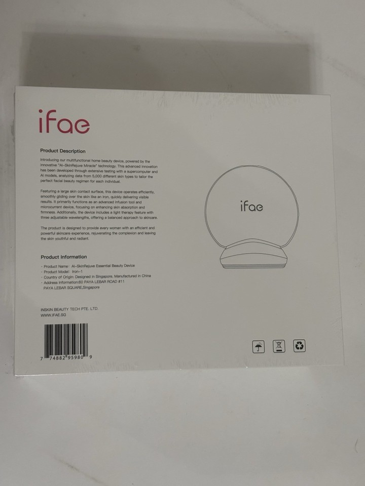 Microcurrent Facial Device Face Massager: iFae 3 in 1 Light Therapy for ...
