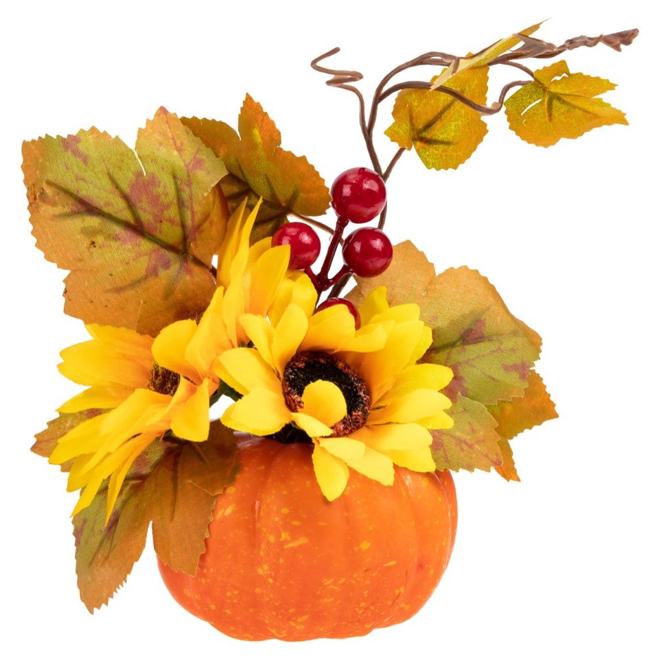 5pcs Plastic Pumpkin Ornament Halloween Layout Pumpkin Garden Party ...