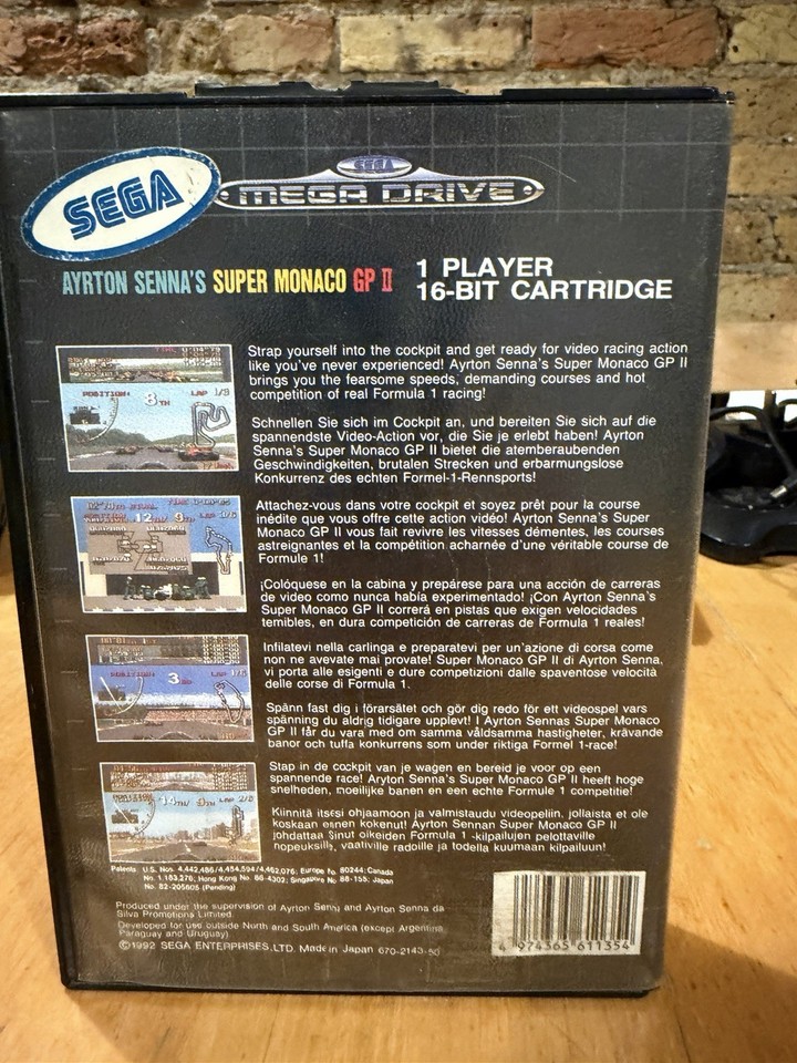 Ayrton Senna’s Super Monaco GP II Sega Mega Drive – PAL – Tested | eBay