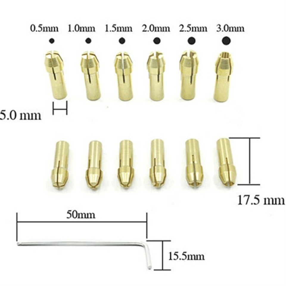 Electric Drill Bit Kit Chuck Adapter Collet 0.5-3mm,Mini Drilling Tool ...