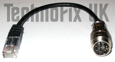 8 pin round to 8 pin modular (RJ45) microphone mike adapter Icom OPC ...