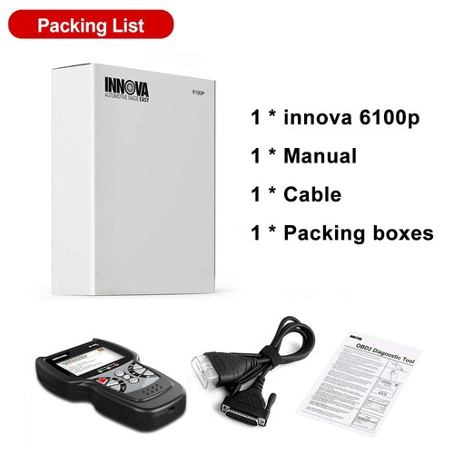 INNOVA 6100P OBD2 Scanner ABS SRS AT Car Diagnostic Tool Oil Reset ...
