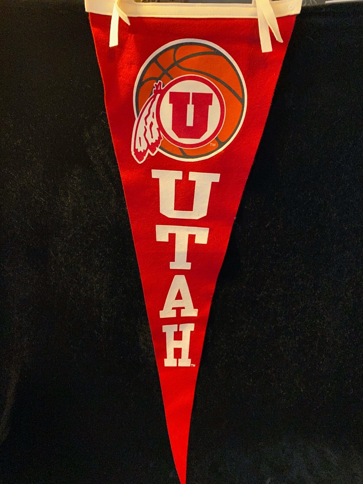 Collegiate Pacific University of Utah Utes Wool Felt Basketball Pennant ...