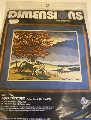 Dimensions Needlepoint Kit #2093 After the Storm 18x14 VTG 1978 | eBay
