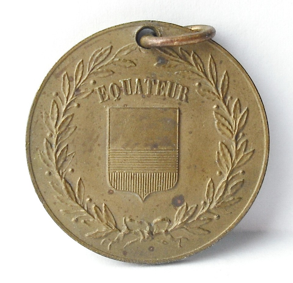 Medal Republic of Ecuador Ecuador ND Lourdes c1920 A J Corbierre 22mm ...