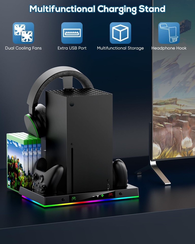 New Bundle for Xbox Series X Fast Two Controller Charger 2 Batteries ...