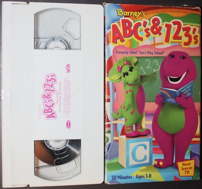 BARNEY'S ABC'S & 123'S (vhs) Barney Purple Dinosaur & Friends. Good ...