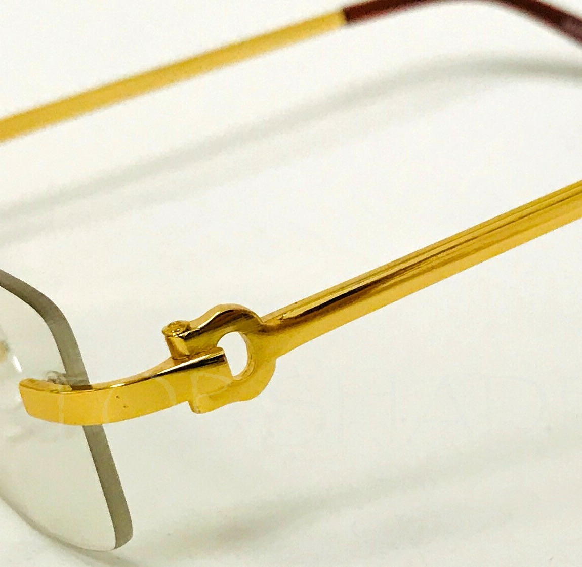 Migos Men Metal Buffs Design Rimless New Shades Square Gold Clear Lens ...