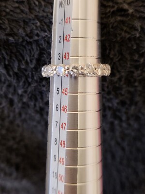 Diamond Platinum Eternity Band Pinky Ring Size 3 Total Weight 0.48 ct ...