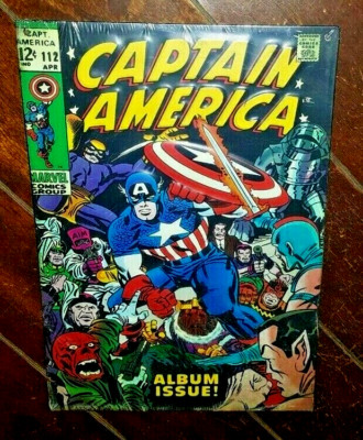 Marvel 9" x 13" CAPTAIN AMERICA No. 112 Comic Book Cover Metal Tin Wall ...