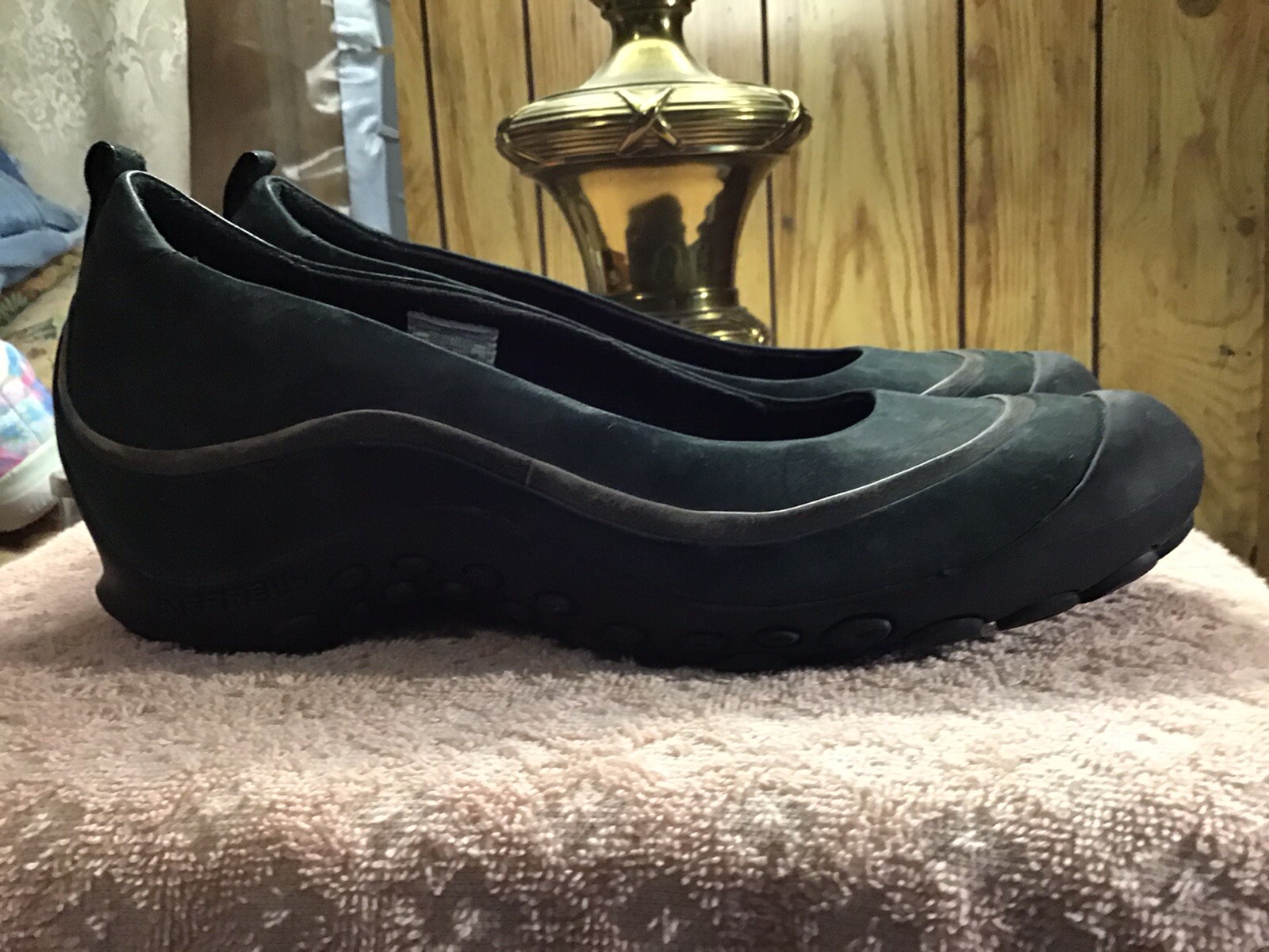 Women’s Merrell Plaza Ballet Shoes Size 10 Blue Leather Slip On ...