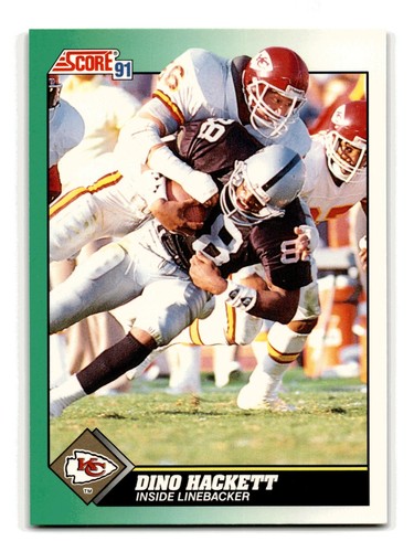 Dino Hackett 1991 Score #265 Kansas City Chiefs Centered Mint to Gem | eBay