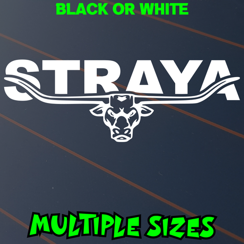 Straya Longhorn Sticker Car Decal Country Australia Aussie Long Horn ...