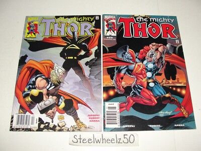 Thor #34 & 35 Newsstand Variant Comic Lot Marvel 2001 Vs Gladiator Andy ...