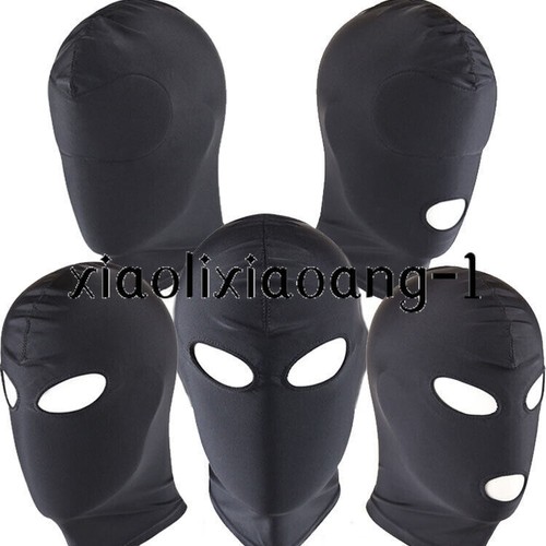 Spandex Full Cover Headgear Head Hood Mask Binding Roleplay Open Mouth ...