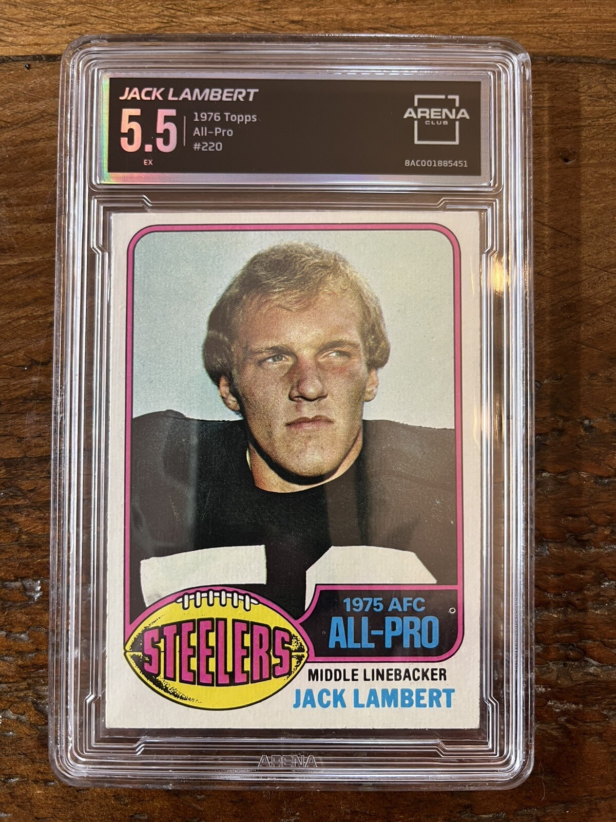 1976 Topps Football #220 Jack Lambert Steelers RC Rookie HOF ARENA CLUB ...