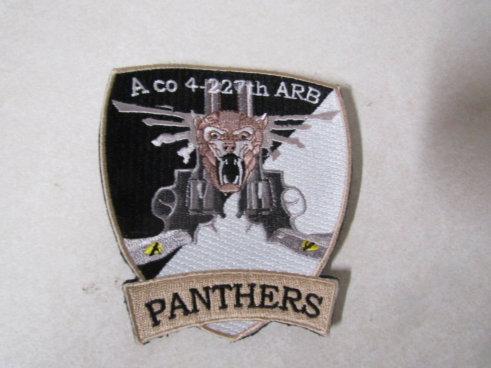MILITARY PATCH HOOK AND LOOP US A CO 4-227TH ARB CAVALRY REGIMENT ...