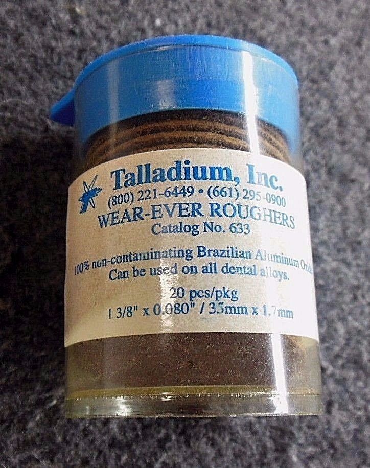 TALLADIUM INC. WEAR-EVER ROUGHERS NO. 633 (20 PKG) DENTAL LAB "ALLOY ...