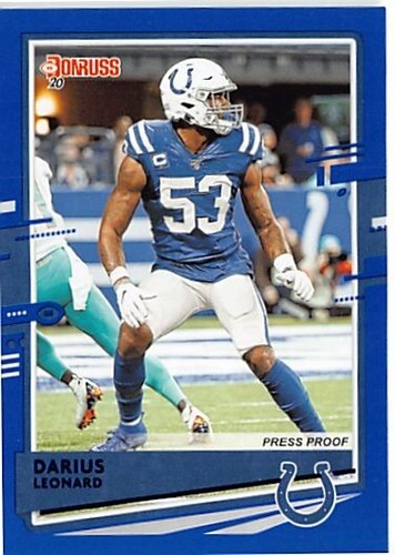2020 Donruss Press Proof Blue #119B Darius Leonard p2s-18211 | eBay