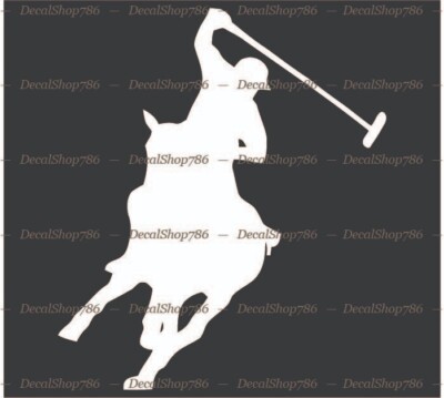 Polo Player on Horse III - Outdoor Sports - Vinyl Die-Cut Peel N' Stick ...