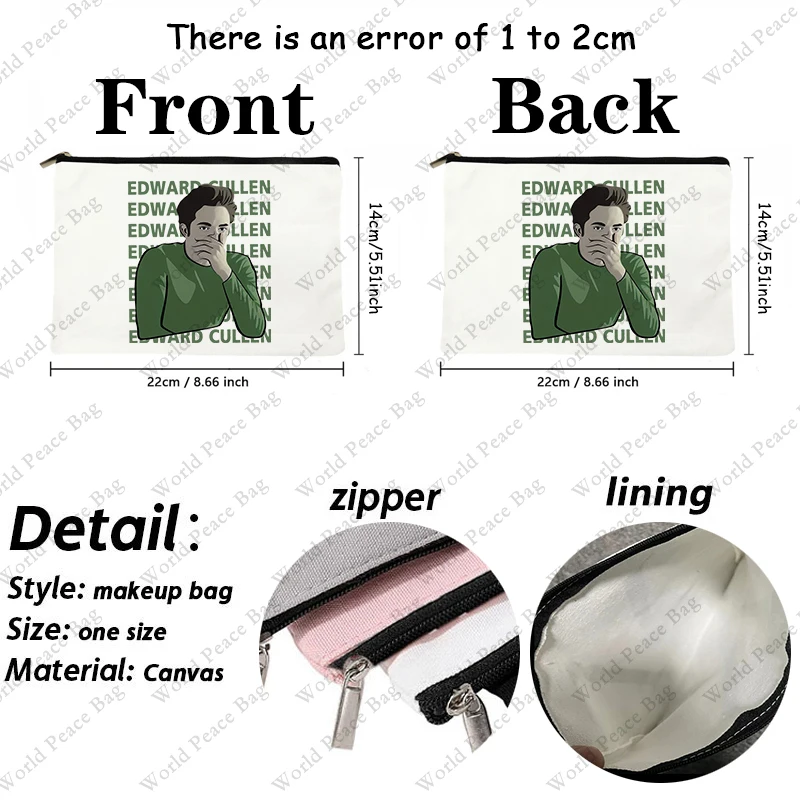 1 Pc Twilight Movie Merchandise Pattern Makeup Bag, Travel Toilet ...