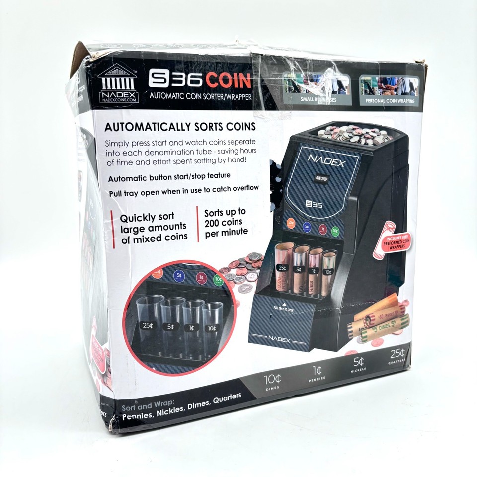 Nadex S36 Coin Automatic Coin Sorter/Wrapper | eBay