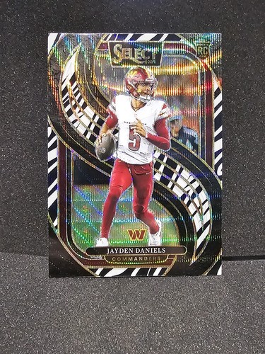 Jayden Daniels 2024 Select Zebra Case Hit SSP Rookie Premier Level #112 ...