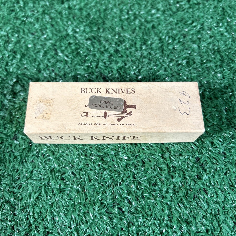 Vintage Buck 503 Prince Folding Pocket Knife Box & Papers Only | eBay