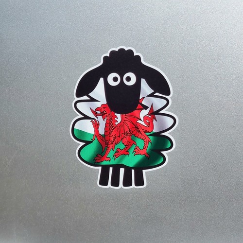 Wales Welsh Dragon Cymru Flag Sheep Lamb Vinyl Sticker Decal For Car ...