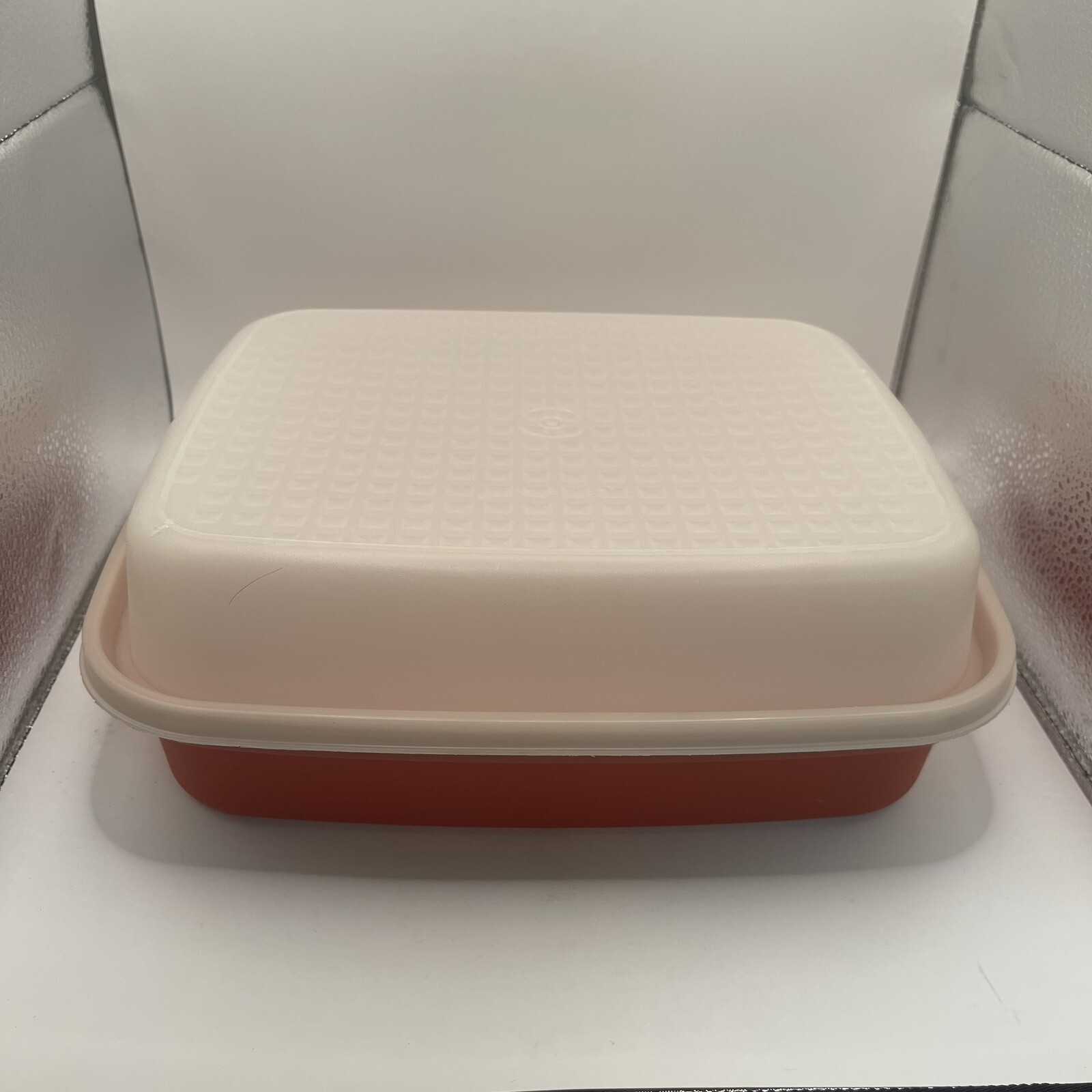 Vintage Tupperware Orange Meat Marinade Container Large 1295-6 Bottom ...