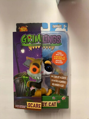 NEW Fingerlings Grimlings Scaredy Cat Interactive Pet Eyes Glow WowWee ...