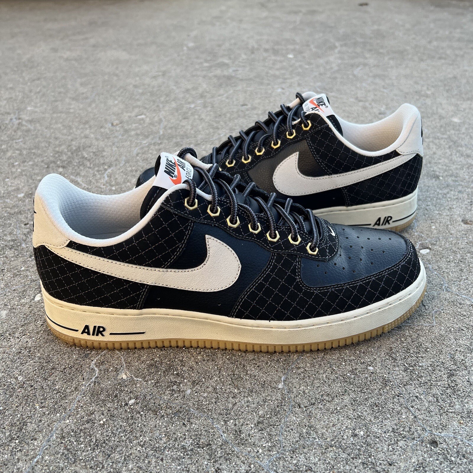 Nike Air Force 1 AF1 Low Black Diamond Gum Size 10.5 … - Gem