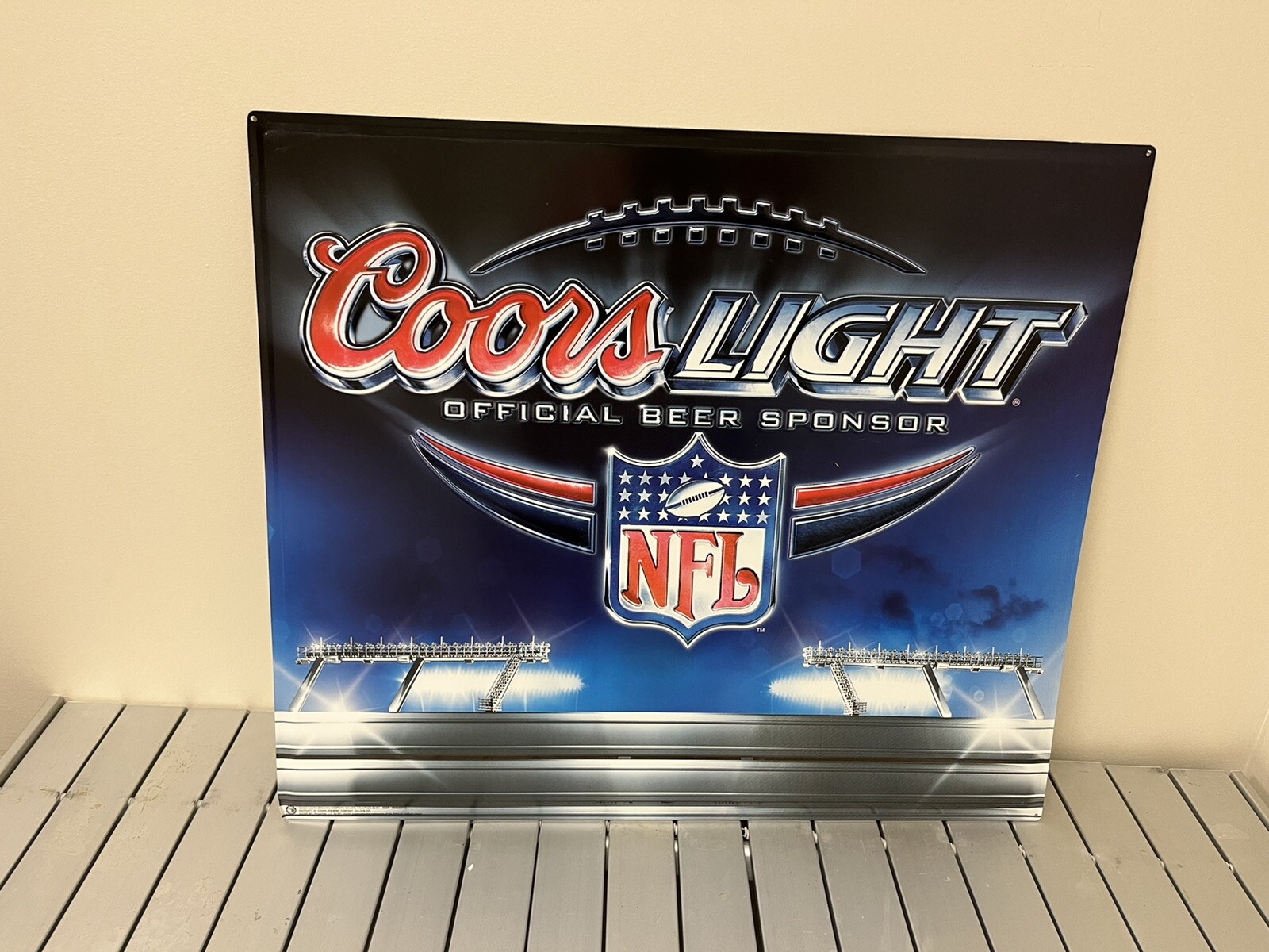 Coors Light Beer NFL Official Sponsor Tin Sign | eBay