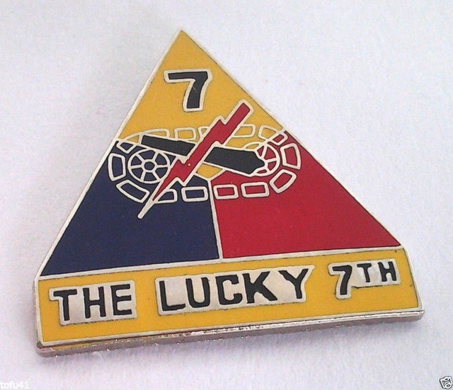 7TH ARMOR DIVISION THE LUCKY 7TH US ARMY Military Hat Pin 15516 HO | eBay