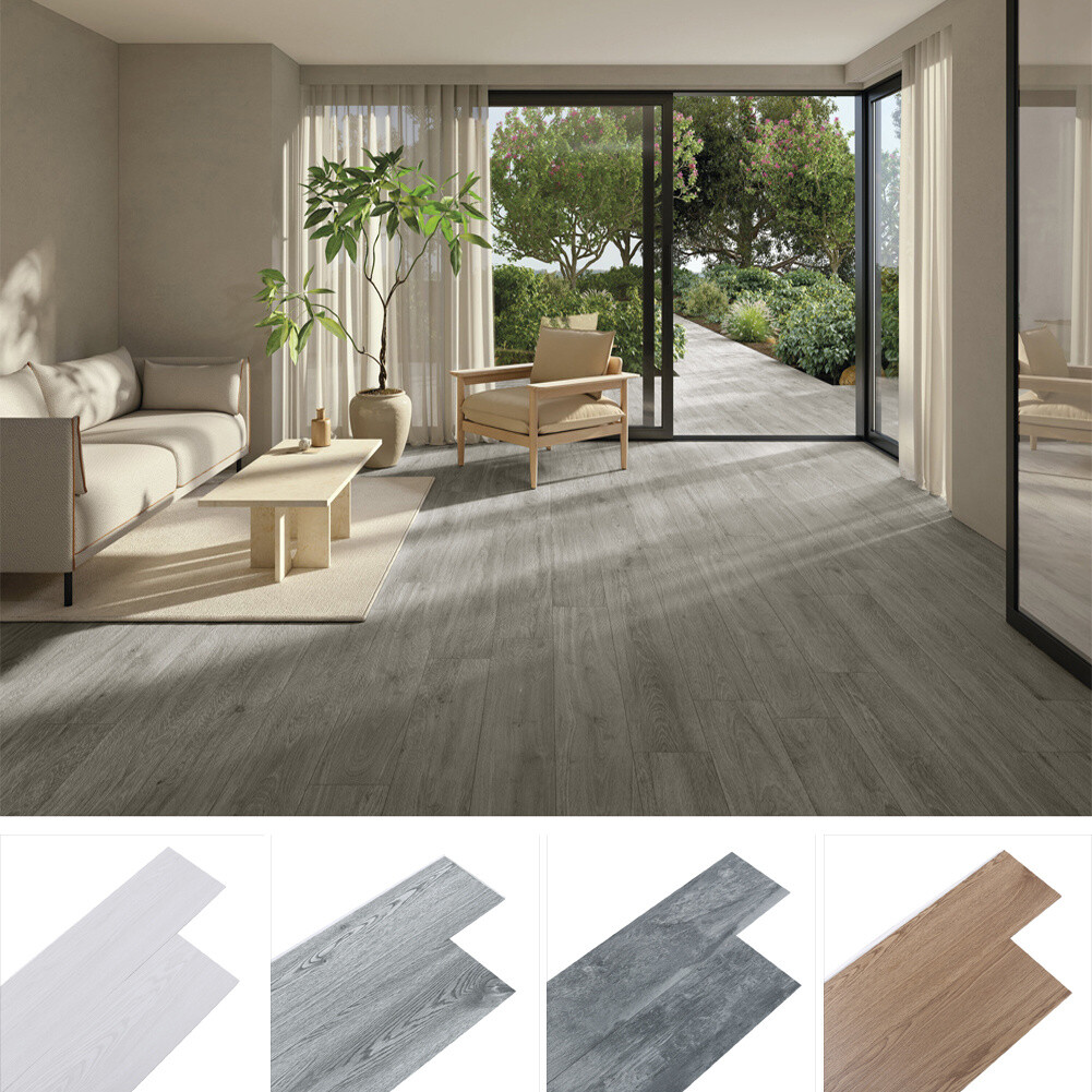 Grey Tile Effect Laminate Flooring Tile Effect LVT Flooring | LVT