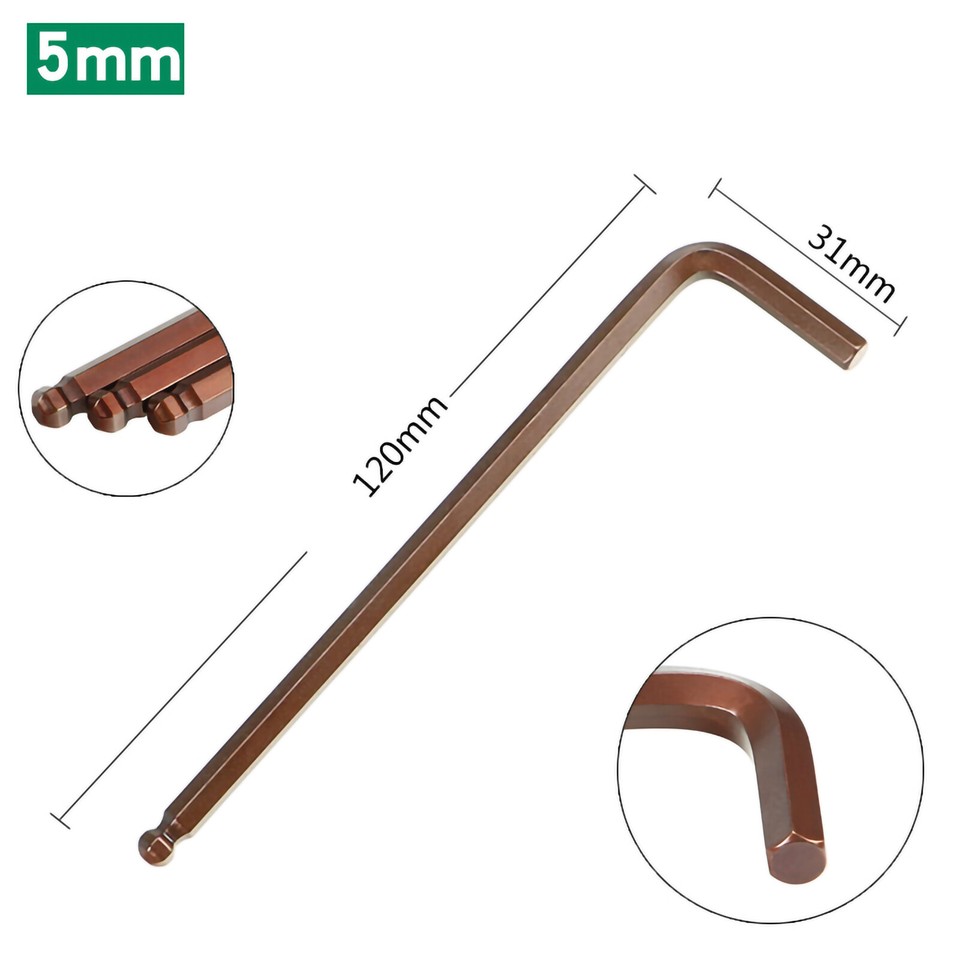 1.5mm - 14mm S2 Alloy Steel Ball End Allen Keys Hex Allen Wrench ...